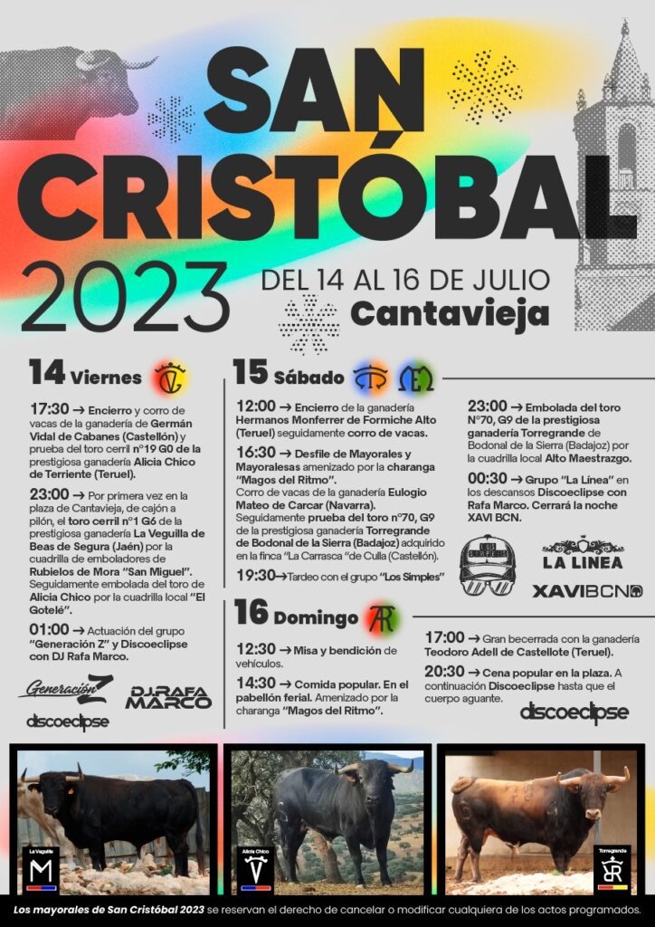 Tres días de música y tauromaquia en Cantavieja para celebrar San Cristóbal | DiaDia